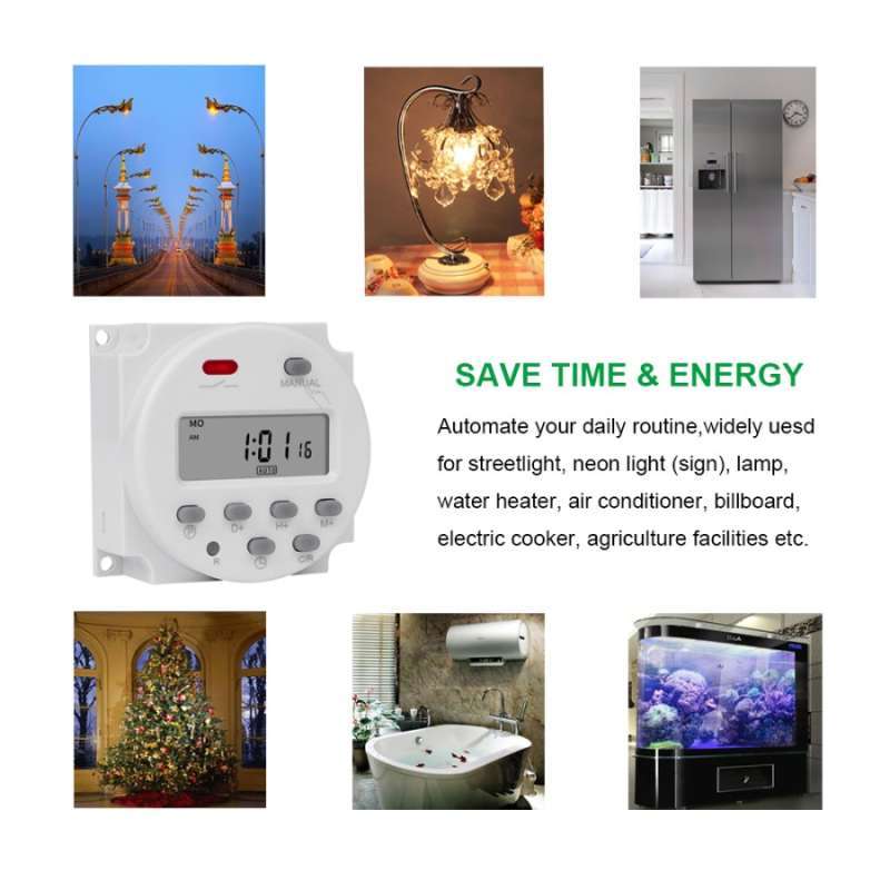Jual Timer Switch Digital Time Delay Relay 220v 12v Cn101a Untuk Lampu ...