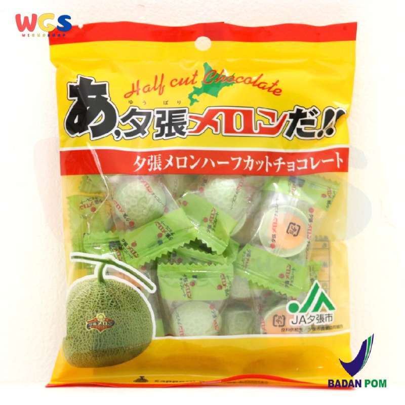 Jual Permen Sapporo Hokkaido Yubari Melon Half Cut Chocolate 16 pcs x 5 ...