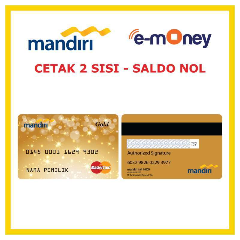 Jual Kartu MANDIRI E-MONEY Design Credit Card Etoll kartu Mandiri 13 ...