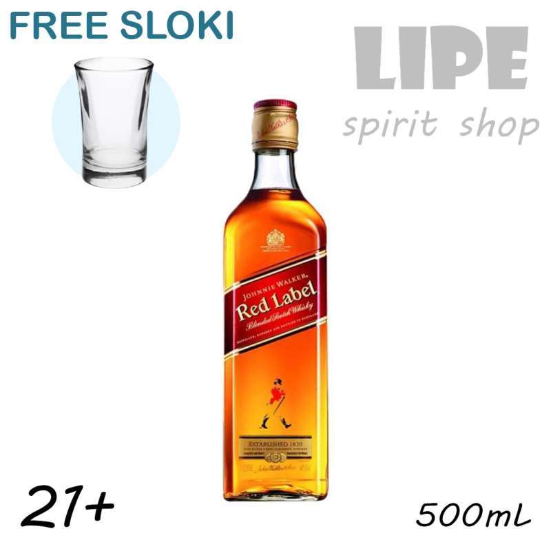 Promo Johnnie Walker Red Label 500ml Blended Scotch Whisky Original ...