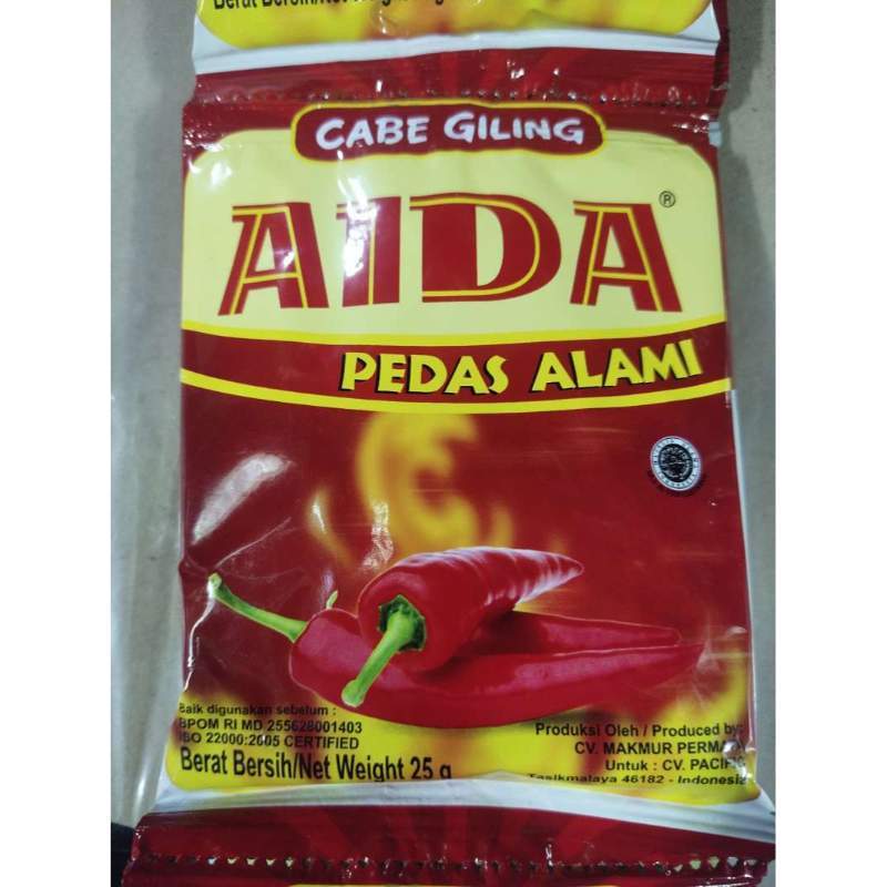 Jual AIDA cabe giling 25gram ( 1 renceng isi 10 bungkus) di Seller Je ...