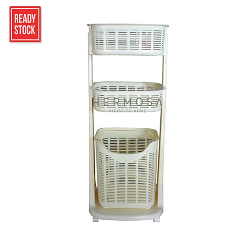 Jual Hommy Laundry Rack & Basket 3 Susun Rak Bahan Plastik Tebal dengan ...