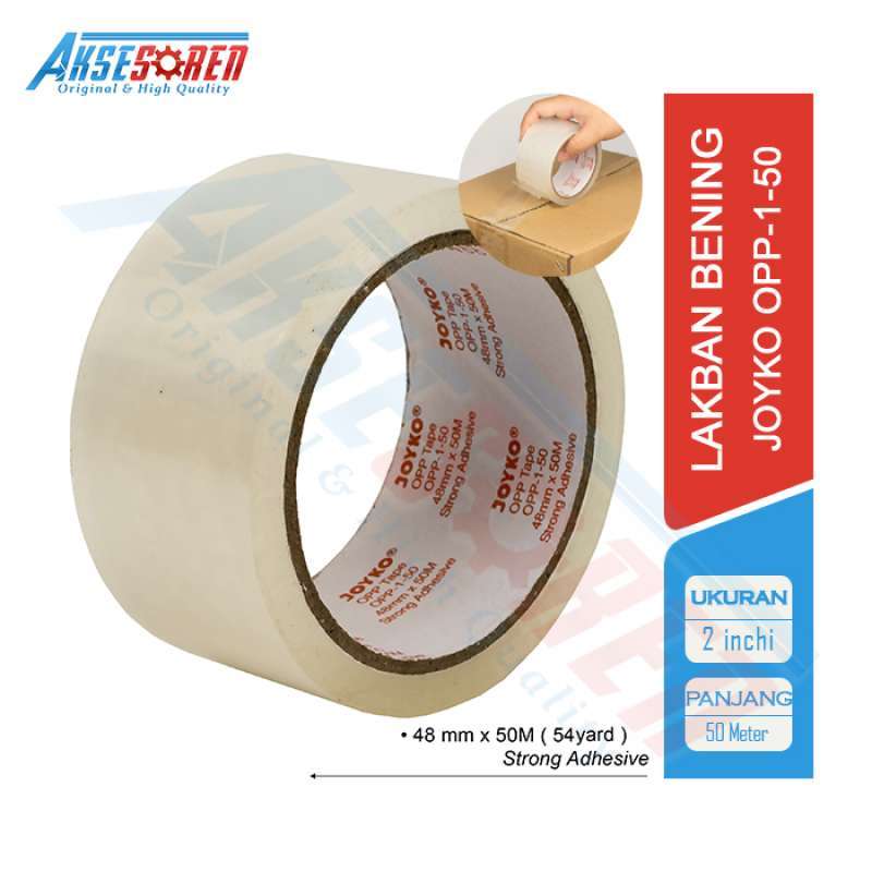 Jual Lakban Bening Besar Joyko [48 mm/2 inchi x 50 m] / Opp Tape ...