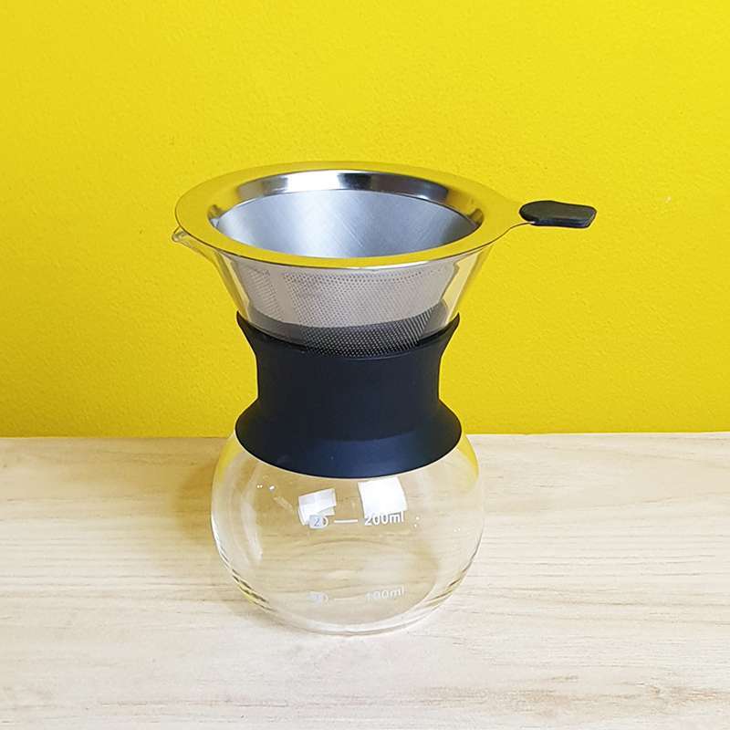 Jual V60 Set Gelas Hand Drip Pour Over Coffee Stainless Filter Kopi ...