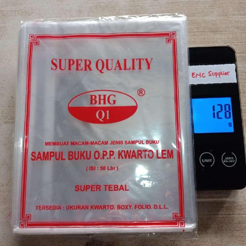 Jual Enc 10 Lembar Sampul Buku Plastik Opp Ukuran Kwarto 0 4 Bhg Per
