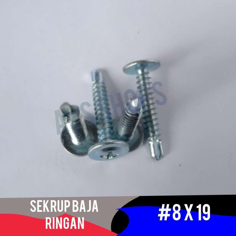 Jual Baut Sekrup Baja Sds Truss Head #8x19(1.9cm) Model Payung Kepala ...
