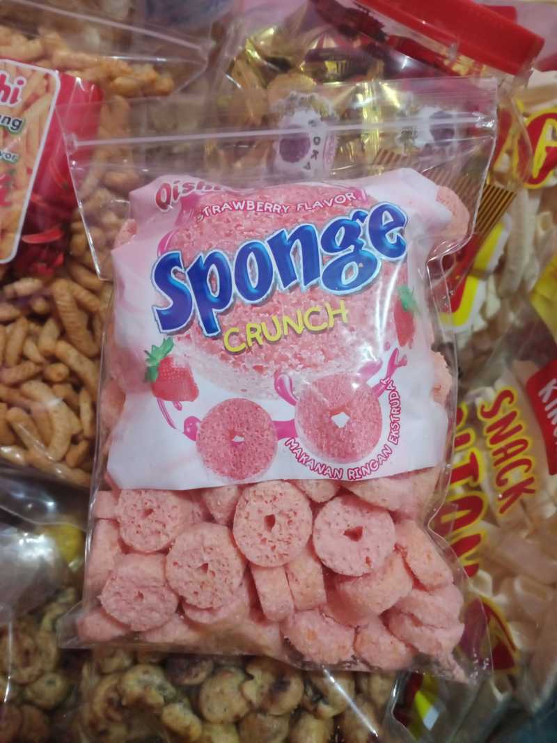 Jual oishi Sponge Rasa Strawberry kiloan 250gram di Seller ...