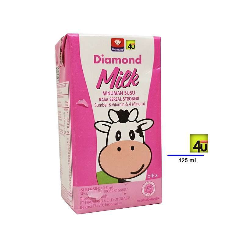 Jual Diamond Milk - Susu Uht Rasa Sereal Strawberry [125ml] Rtd Di Seller Cemilan4u - Babakan ...