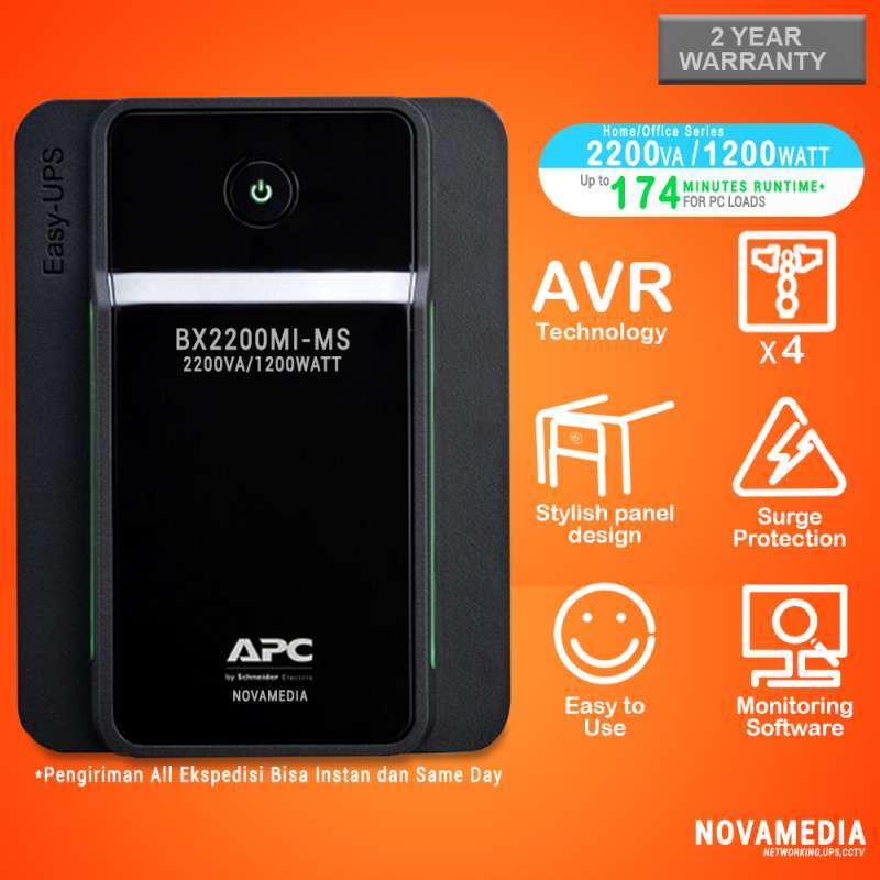 Jual UPS APC Back UPS BX 2200VA 1200W BX2200MI-MS di Seller novamedia66 ...