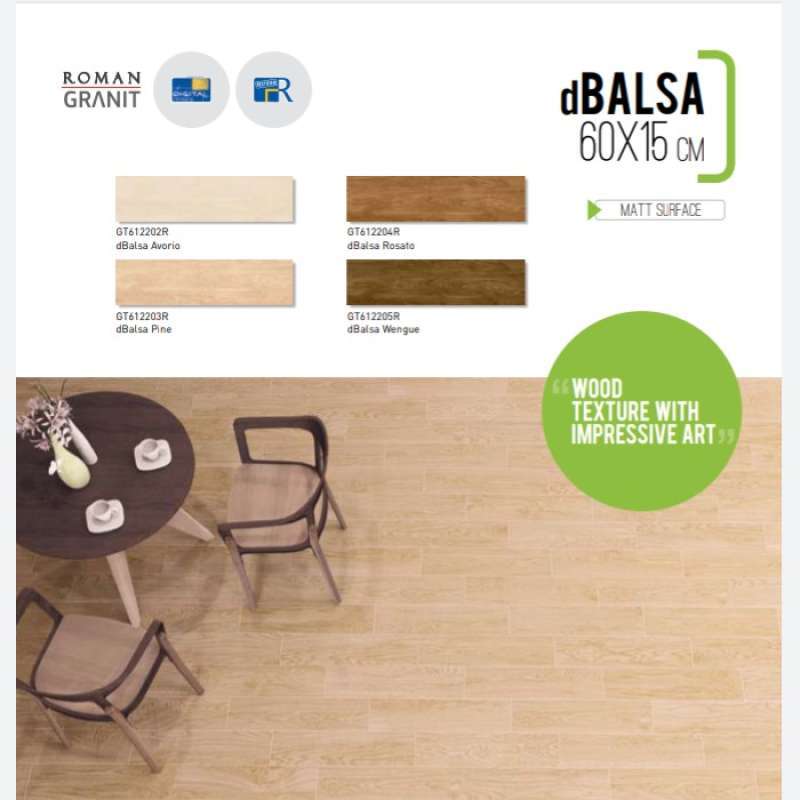 Jual Granit Wood Roman dBalsa Series Ukuran 15x60 Kw2 - GT612203R ...