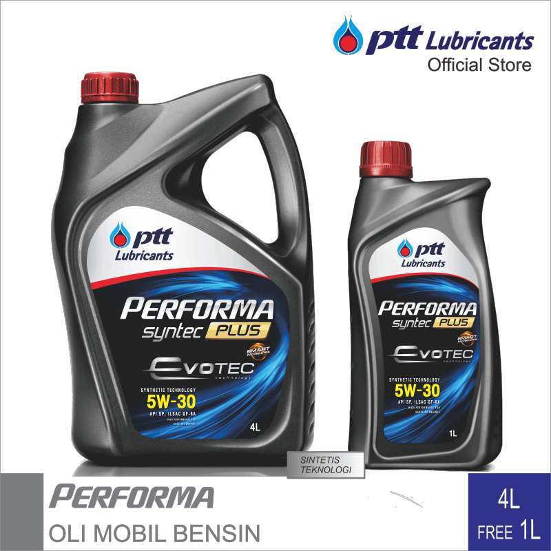 Jual Ptt Lubricants Performa Synthetic Plus Sae 5w30 Api Sp [4l Free 1l ...