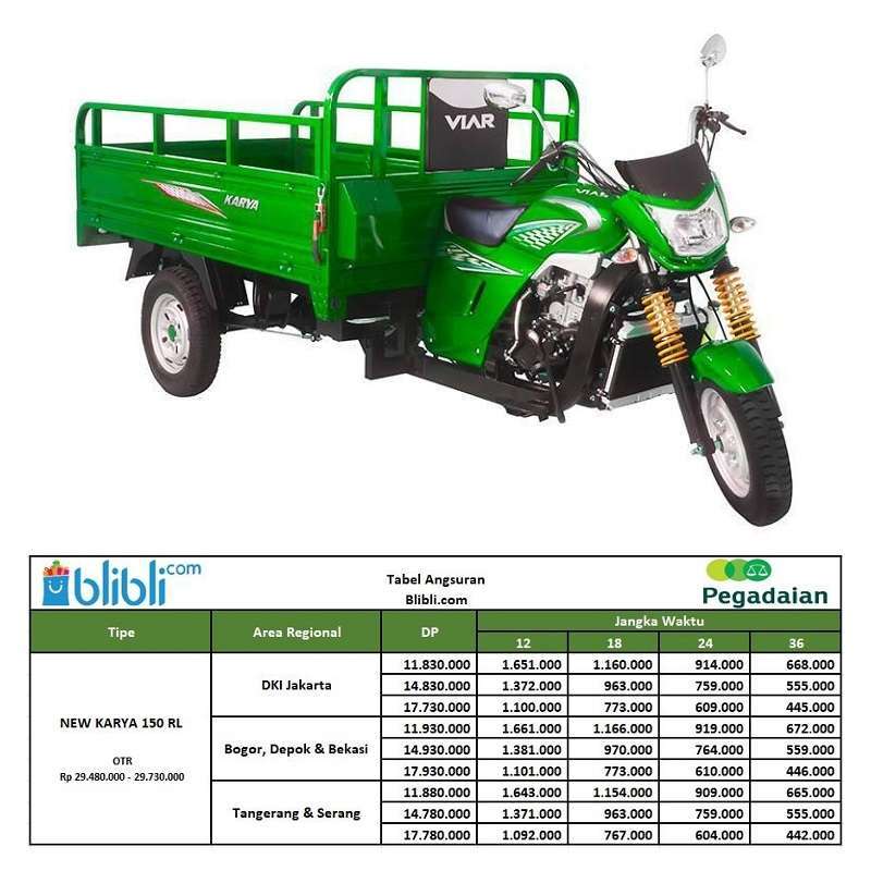 Jual Pegadaian - Viar New Karya 150 Rl Sepeda Motor [otr Jabodetabekser ...