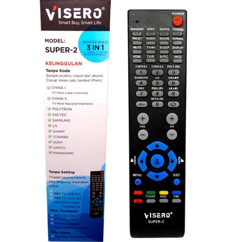 Jual REMOT TV REMOTE MULTI 3 IN 1 TV TABUNG TV LCD LED RECEIVER ...