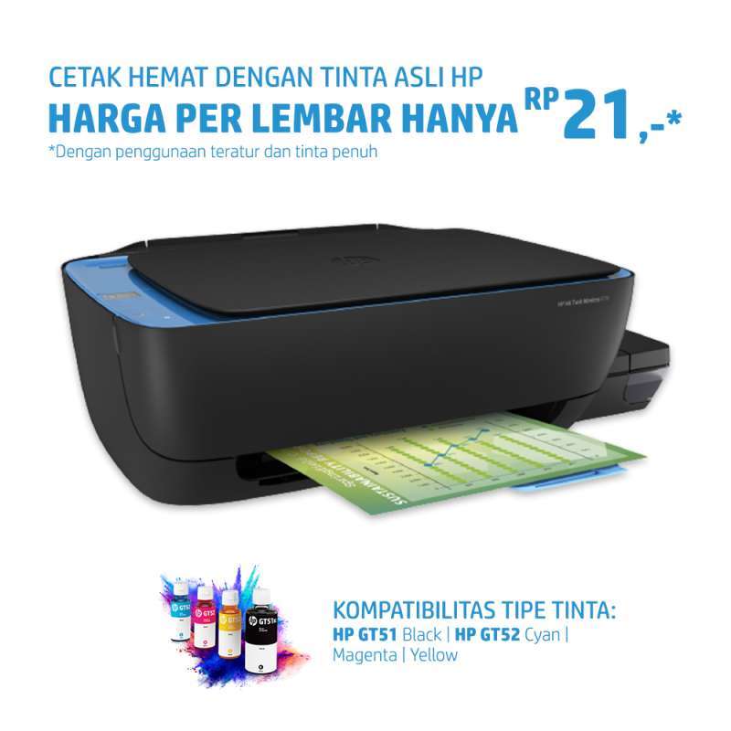 Promo Hp Ink Tank Wireless 419 Printer (z6z97a) / Color / Print Scan ...