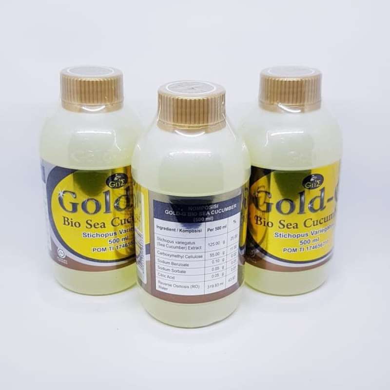Jual Gold G 500ml Jelly Gamat Bio Gold G Sea Cucumber 500 Ml 500ml Asli ...