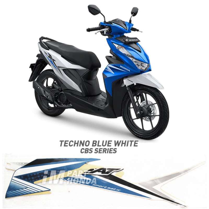 Jual Oem Stiker Beat Led Eco K1a 2020 Putih Biru Techno Blue White Cbs ...