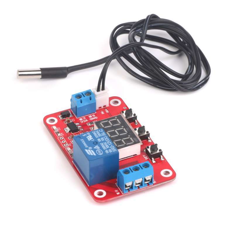 Jual Dc 12v 24v Temperature Display Module Sensor Relay Switch Control ...