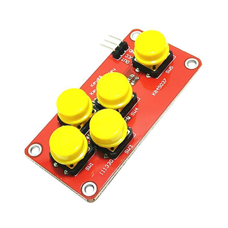 Promo 1pc Yellow Round Cap Button Simulated Analog Button Module Five ...