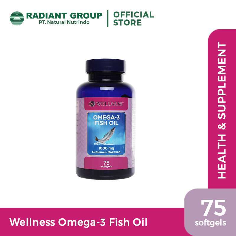 Promo Wellness Omega-3 Fish Oil 1000mg [75 Softgels] Diskon 20% di ...