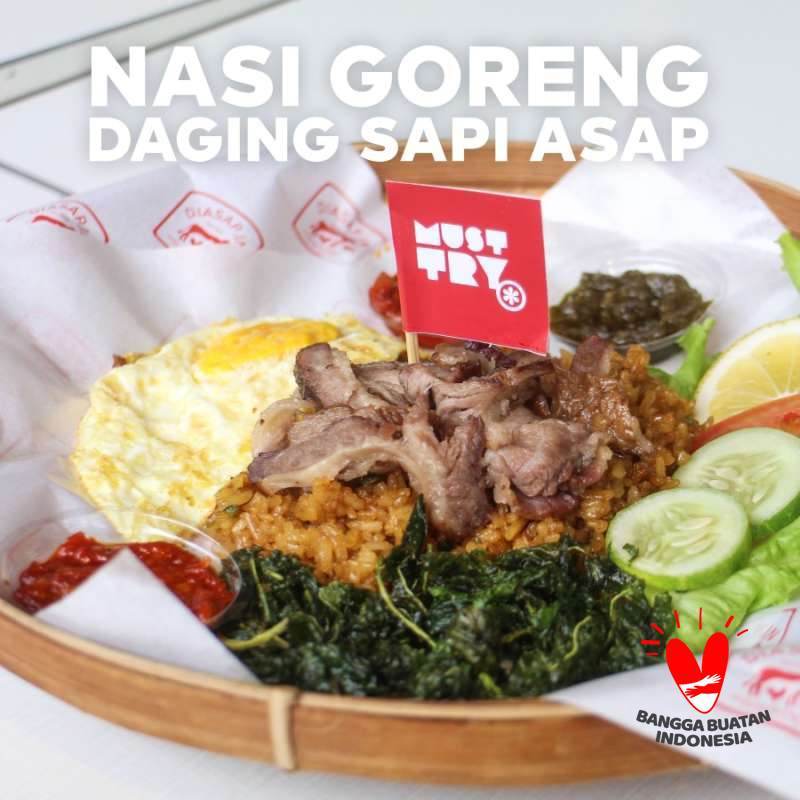Jual Diasapin Nasi Goreng Sei Sapi Asap Sambal Chili Oil | Daging Asap ...