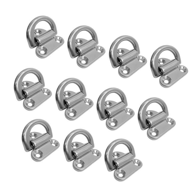 Jual 11 Heavy Duty Stainless Steel Folding Pad Eye Deck Lashing Ring ...