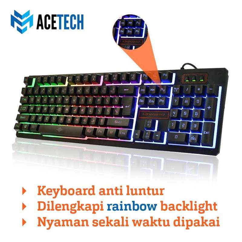 Promo Acetech Keyboard Mouse Combo Gaming Warfaction Backlight K13 ...