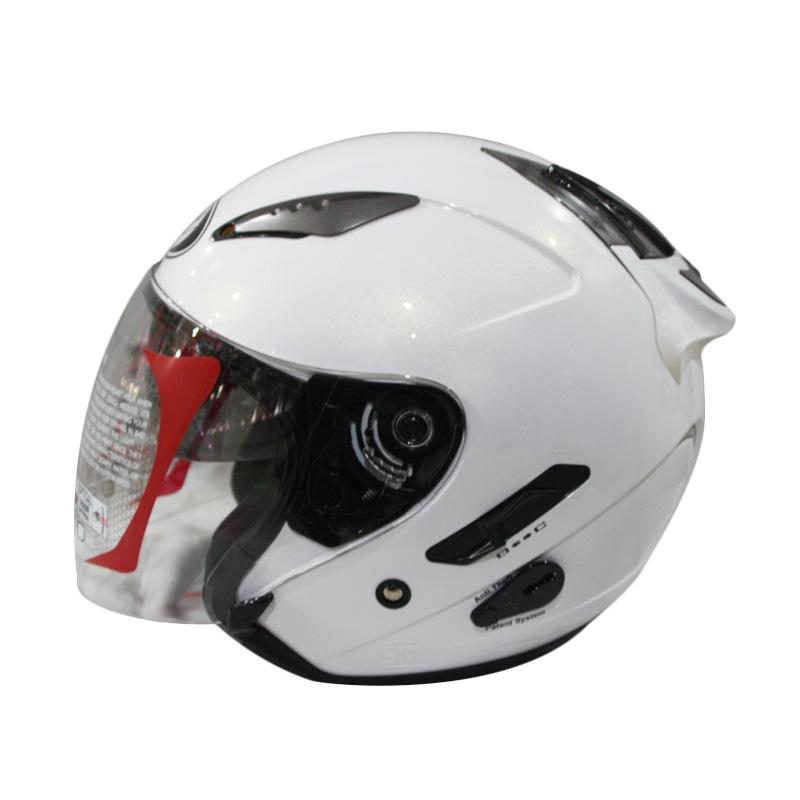 Jual KYT Galaxy Slide Solid White Pearl Helm Half Face - M di Seller ...