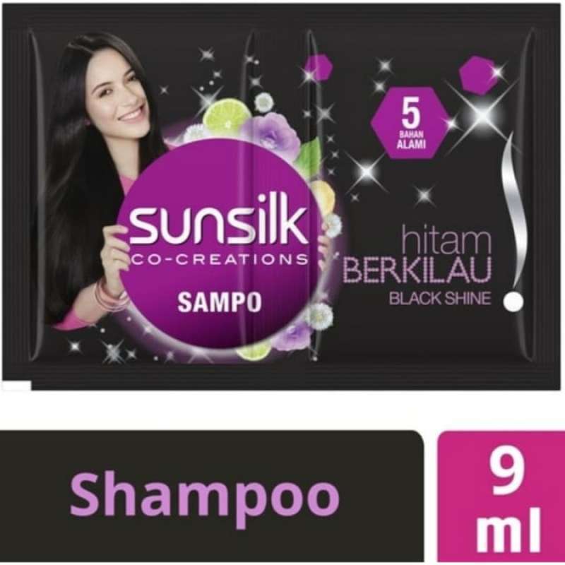 Jual Shampoo Sunsilk Black Shine /Sachet 9 Ml 1 RENCENG ISI 12 SACHET ...