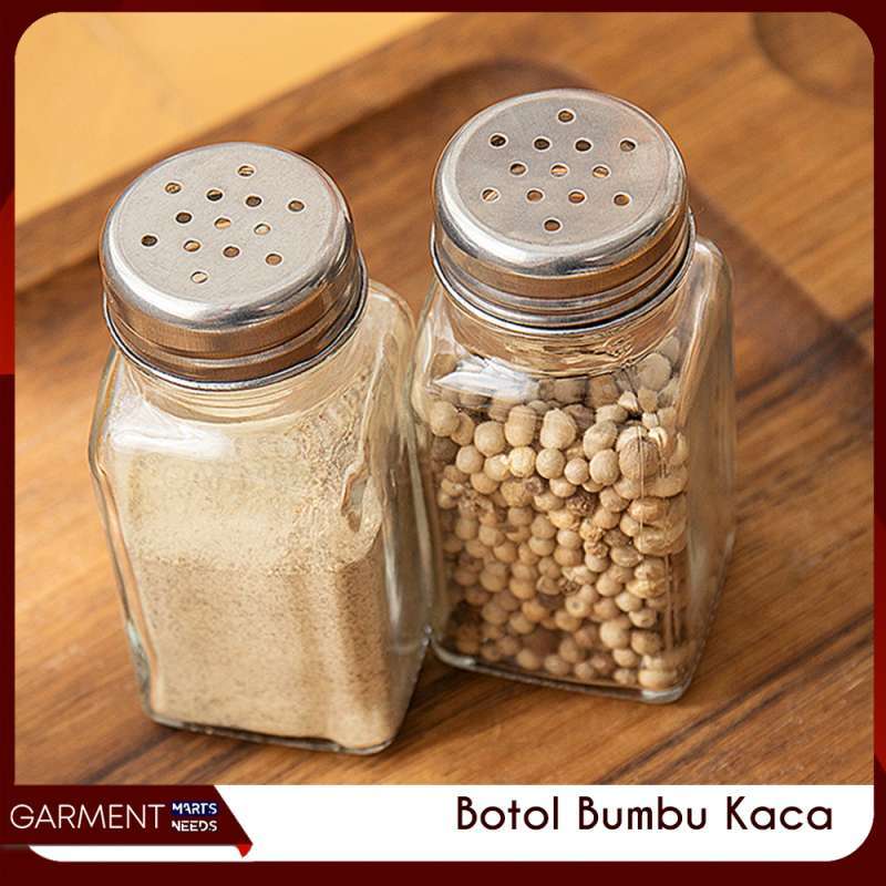 Promo Tempat Bumbu Dapur Botol Tabur Garam Merica Lada Gula Kaca Tebal ...