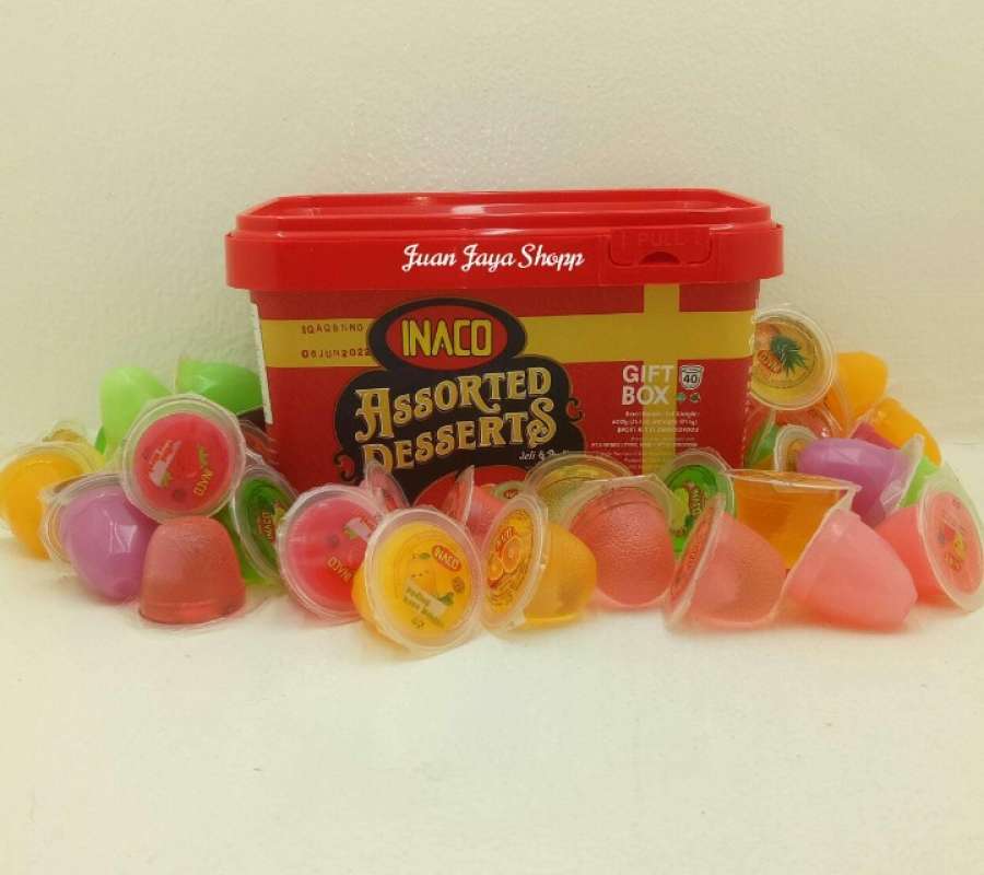 Jual Inaco Jelly & Puding Assorted Desserts Gift Box 600gr [12 Box ...