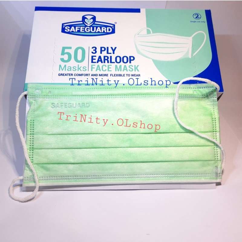 cara pakai face mask hijau putih - Austin Fisher