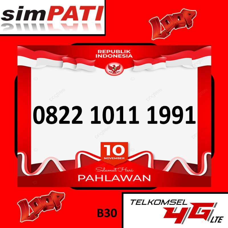 Jual Kartu Perdana Simpati Loop Telkomsel Hari Pahlawan Seri Tahun di ...