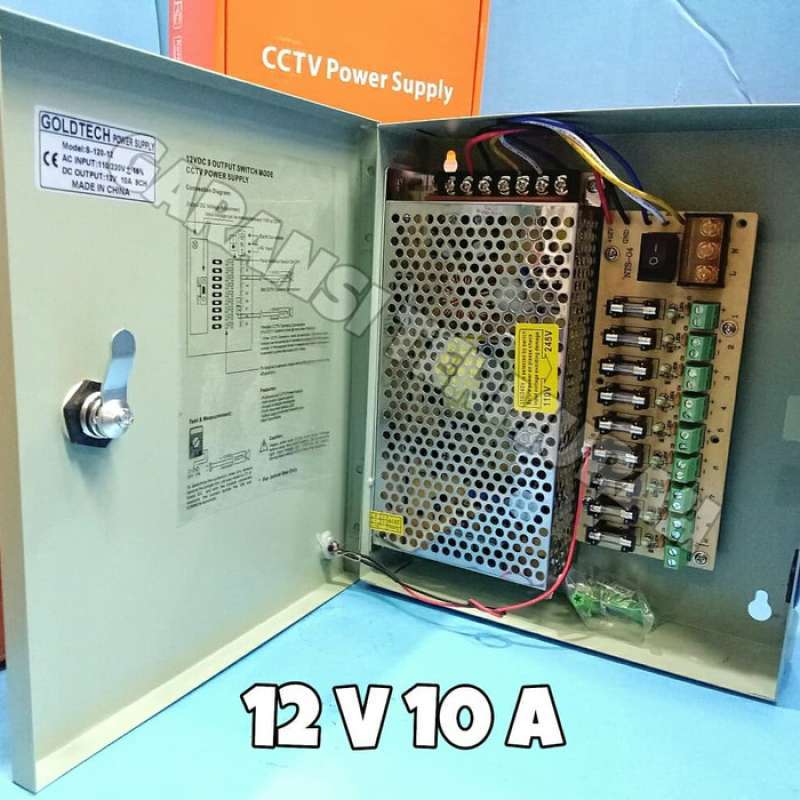 Promo Panel CCTV-Power CCTV-Power Supply box 12 V 10 A CCTV 100 % ...
