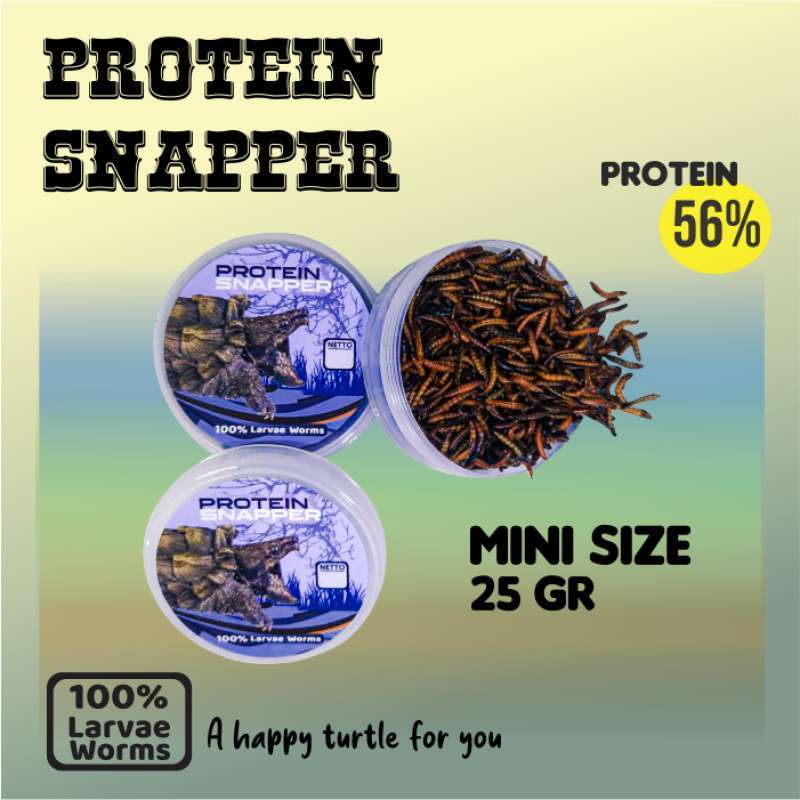 Jual Pakan Makanan Ikan Kura-kura Protein Snapper Ulat Hongkong Kering ...