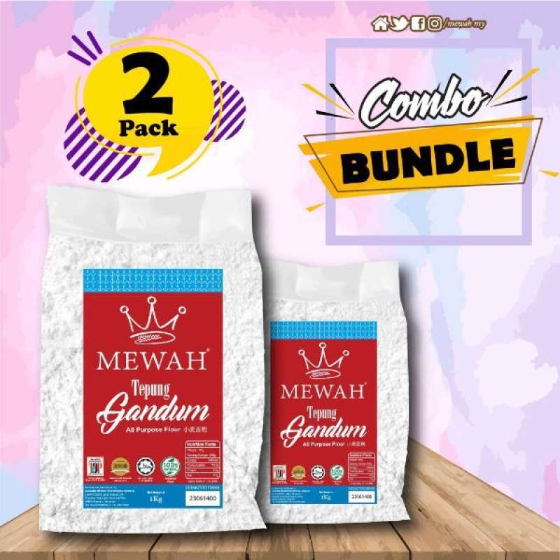 Jual Malaysia Mewah Flour 1Kg Twin Pack (Tepung Gandum) - 3388975 di ...