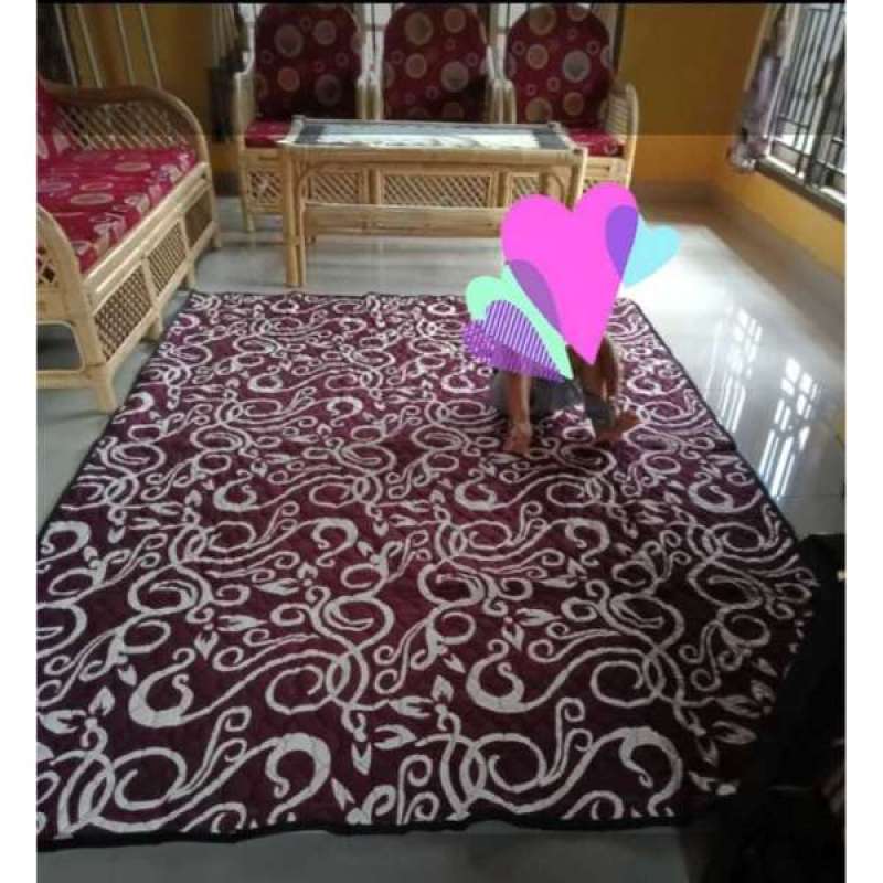 Promo karpet lantai ruangan karakter motif batik jumbo Diskon 36% di ...