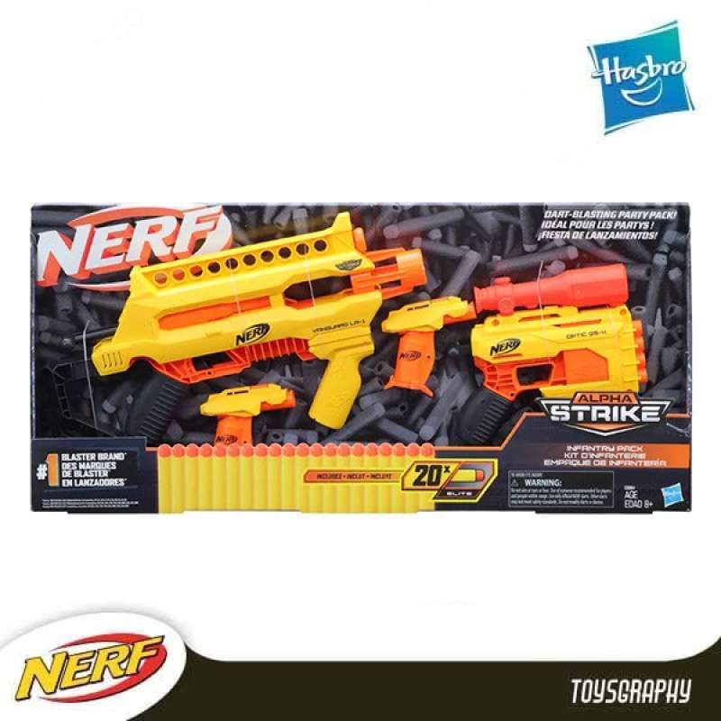 Jual Nerf Alpha Strike INFANTRY PACK isi 4 Vanguard Optic Stinger 20 ...