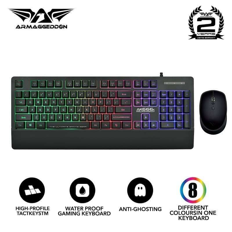 Jual Armaggeddon AK666x Membrane Gaming Keyboard Combo Asic Pro 2 Wired ...