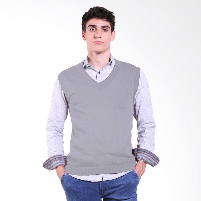 Promo Daily Deals - Jfashion Men's Knit Vest Rompi Rajut Pria - Abu ...