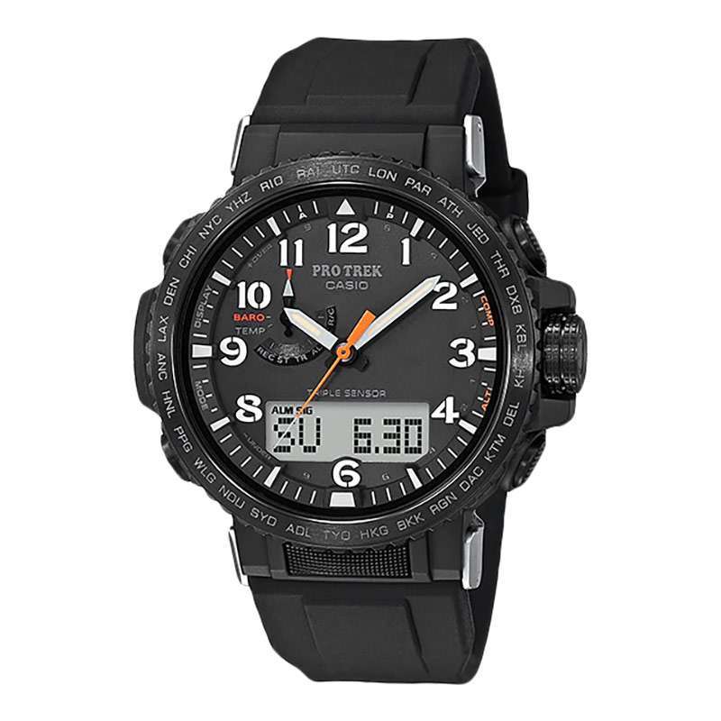 Jual Casio Pro Trek Climber Line PRW-50Y-1ADR Tough Solar Black Digital Analog Dial Black Resin ...
