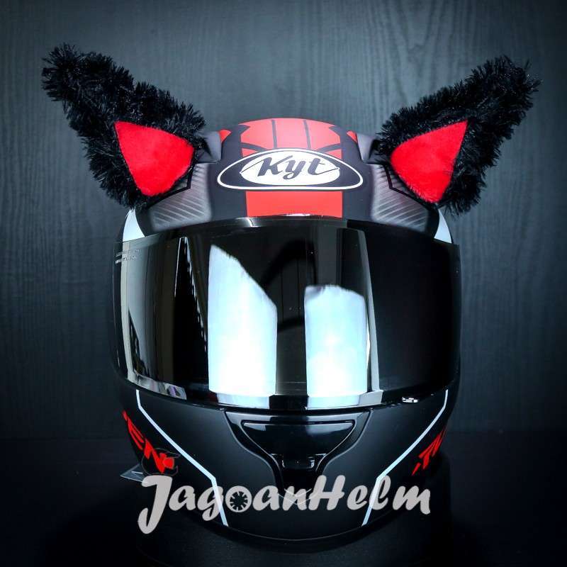 Jual KUPING KUCING HELM | BLACK - BLUE - RED - WHITE | KUPING HELM ...