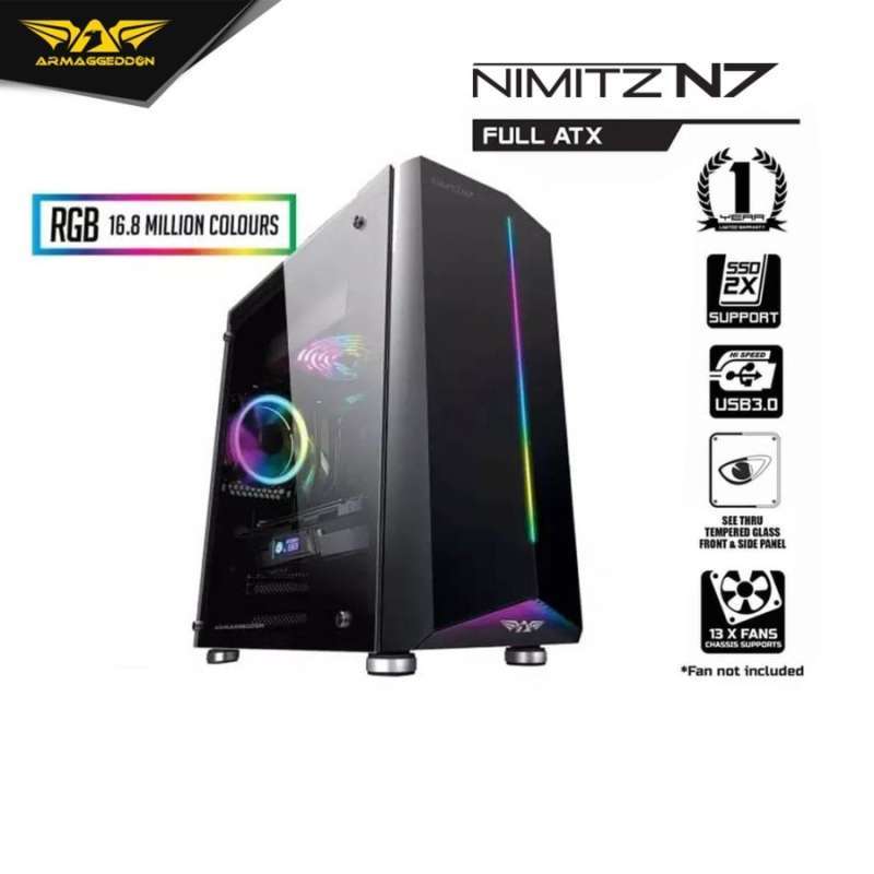 Jual Armaggeddon Nimitz N7 Excellent Full ATX Gaming PC Case - No Fan ...