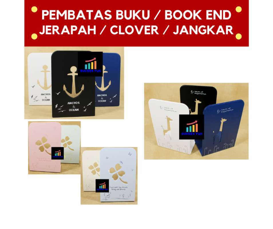 Jual Book End / Pembatas / Sandaran Buku JERAPAH CLOVER JANGKAR di ...