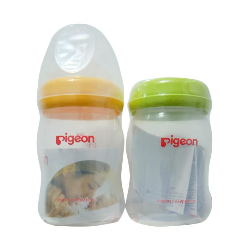 Jual Pigeon Peristaltic Plus Wide Neck Botol Susu - Orange & Hijau + Free Botol PP [160 mL] di ...