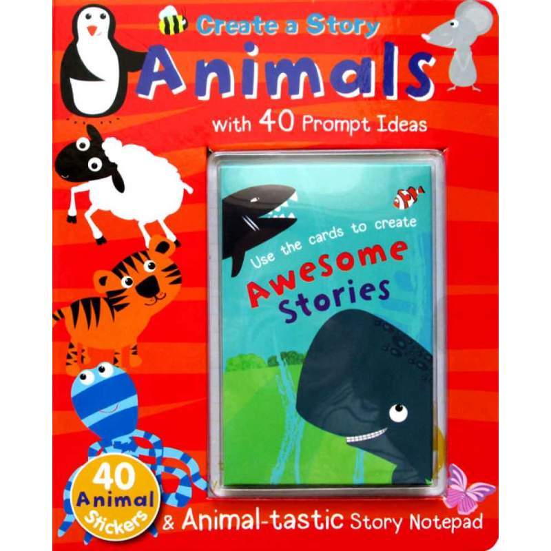 Jual Create a Story Animals with 40 Prompt Ideas and 40 Animal Stickers ...