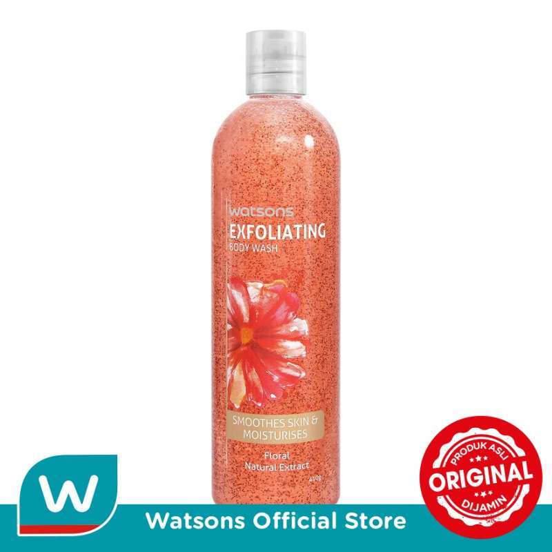 Jual Watsons Exfoliating Body Wash Floral Natural Extract 410g Di ...