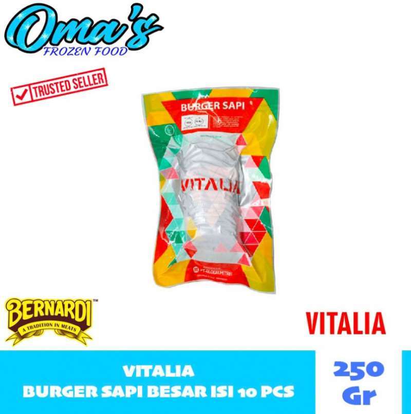 Jual VITALIA BURGER SAPI BESAR ISI 10 PCS 250 GR BY BERNARDI - VIT03 di ...
