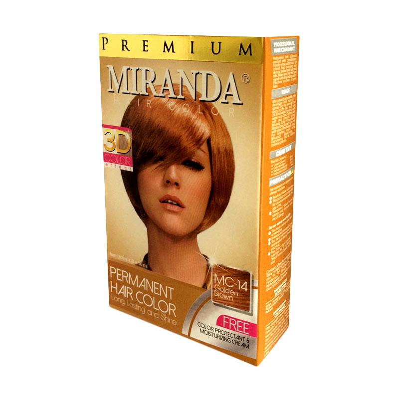 Promo Miranda Premium Hair Color 3D Mc-14 Golden Brown Diskon 3% di ...