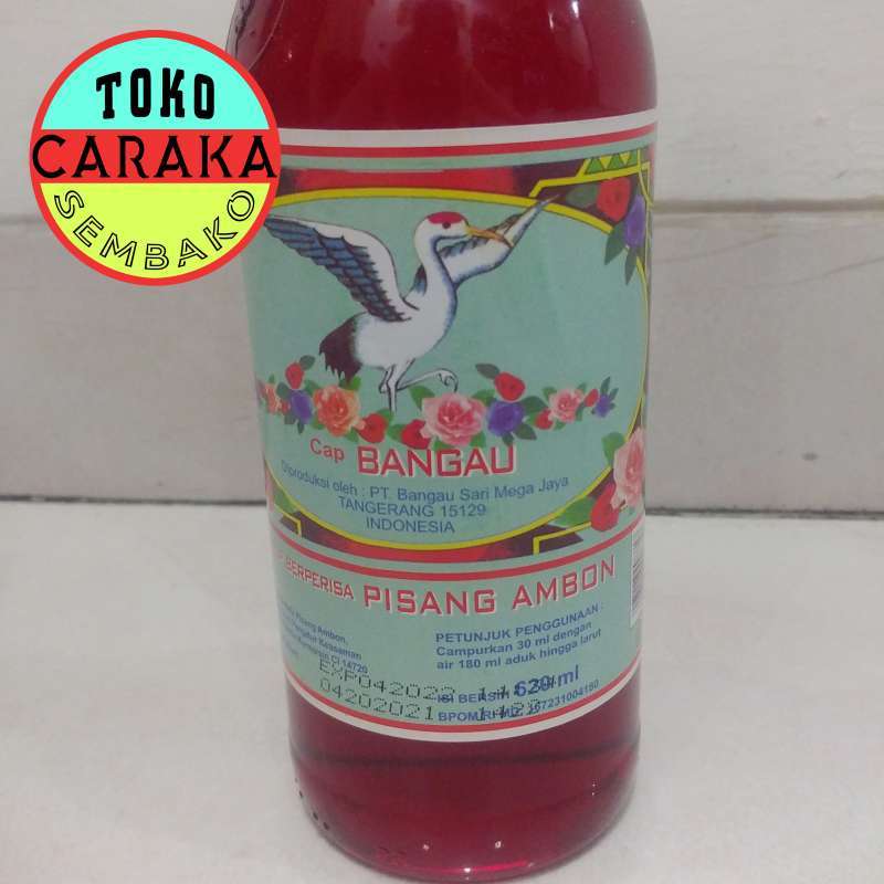 Jual Sirup Cap Bangau Rasa Pisang Ambon 620 ml - Sirop Syrup Bango di ...