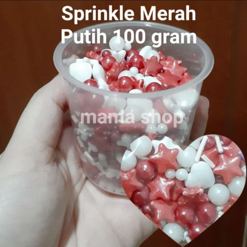 Jual Sprinkle 100 Gram Mutiara Bintang Hati Love Heart Star Mix Pearl ...